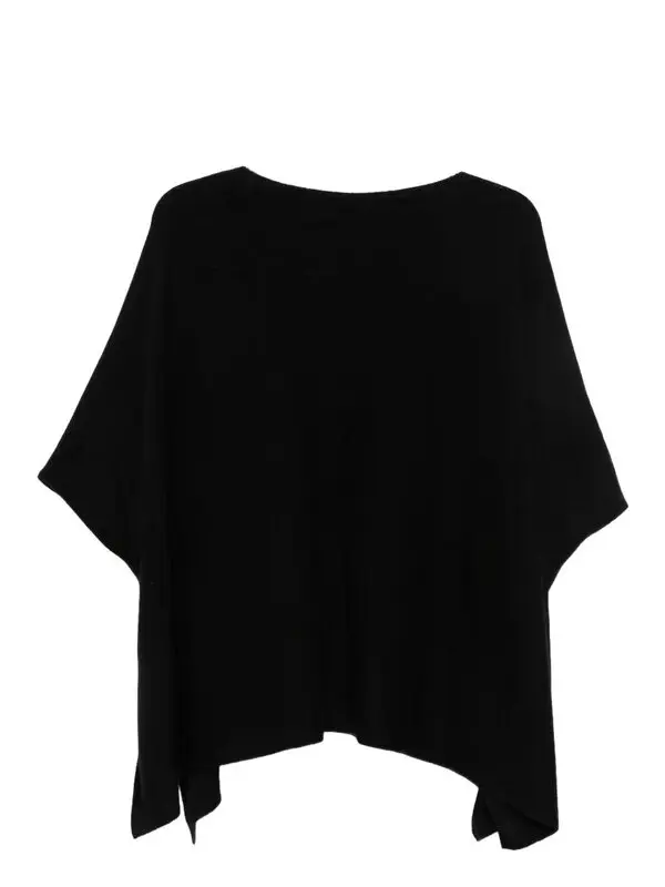 NOTSHY Pamina Boat-neck Poncho Sweater - Black