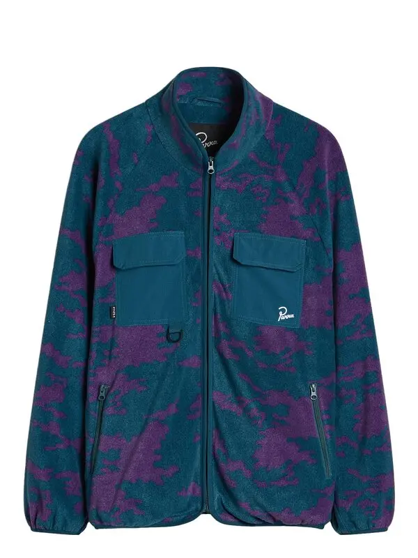 PARRA Darwin Camo Fleece Jacket - Blue