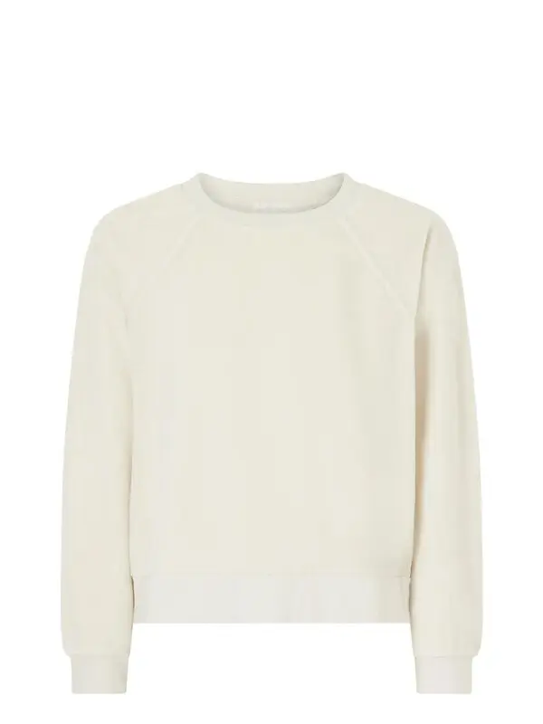Suzie Kondi Tilos Cotton-blend Velour Sweatshirt - Neutrals