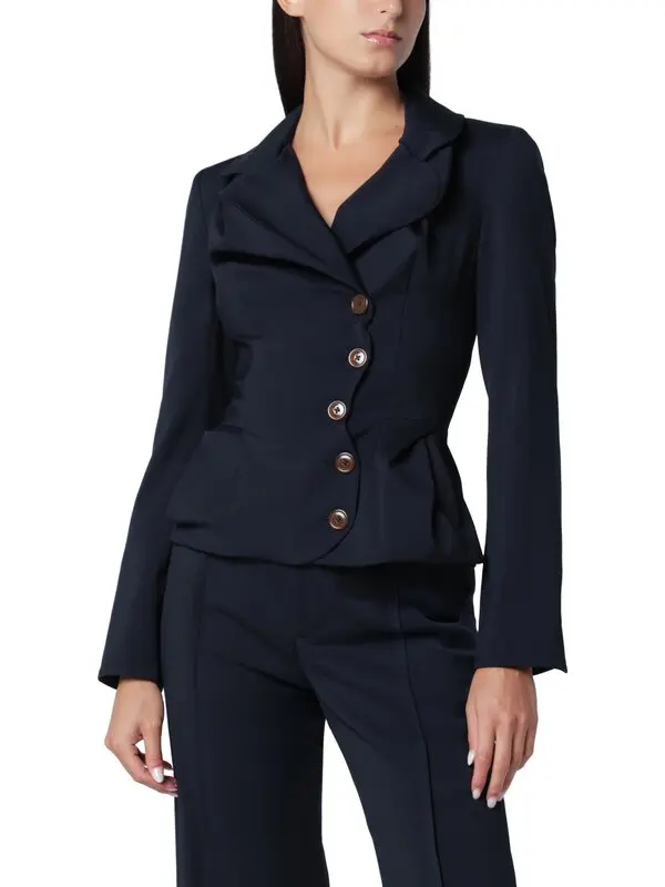 VIVIENNE WESTWOOD Navy Drunken Wool Jacket - Blue