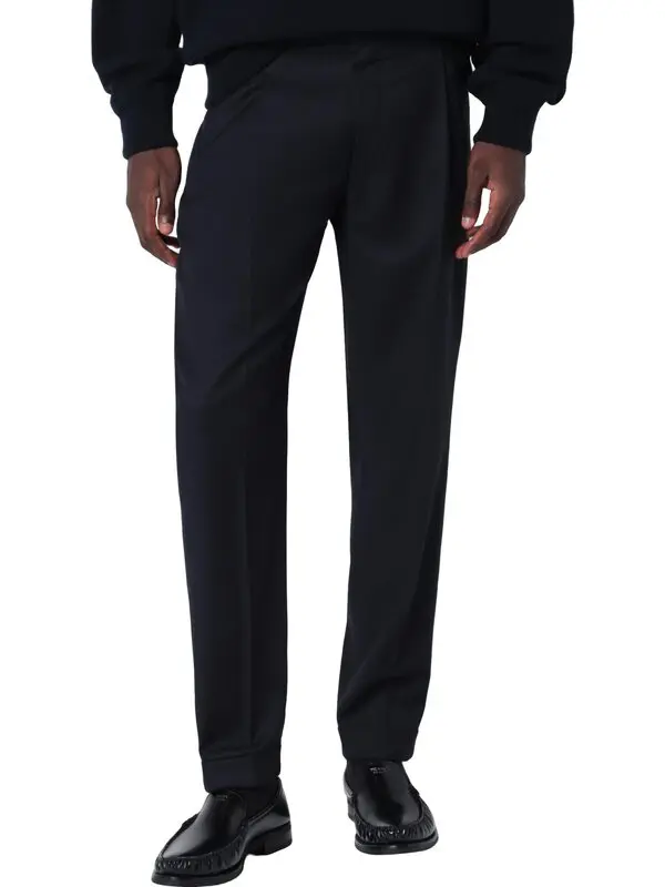 PT TORINO Navy Rebel Wool Trousers - Blue
