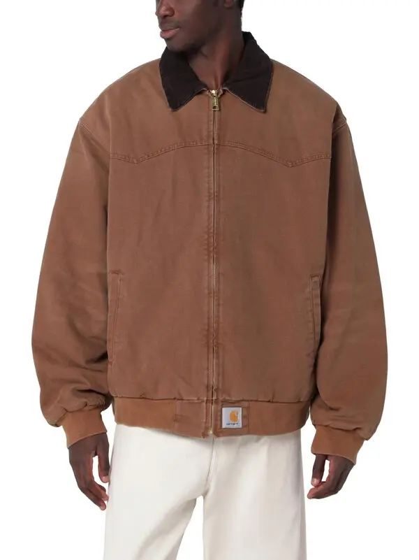 Carhartt Work In Progress Og Santa Fe Cotton Jacket - Brown