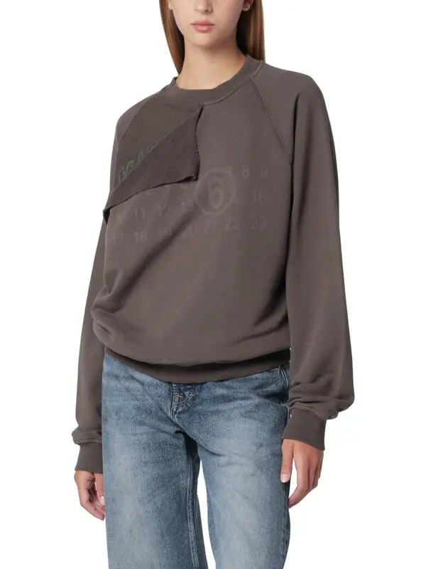 MAISON MARGIELA Gray Trompe L'oeil Cotton Sweatshirt - Grey