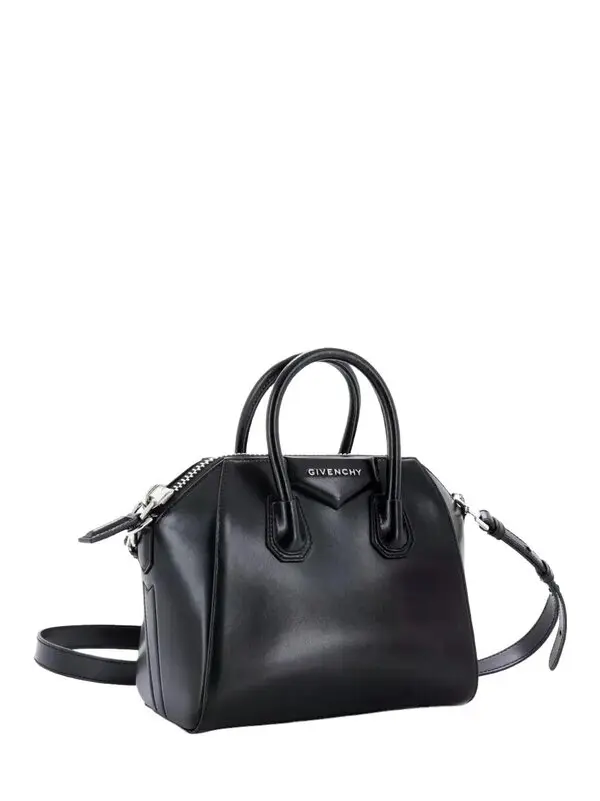 Givenchy Antigona Bag Glazed Leather Mini Satchel - Black