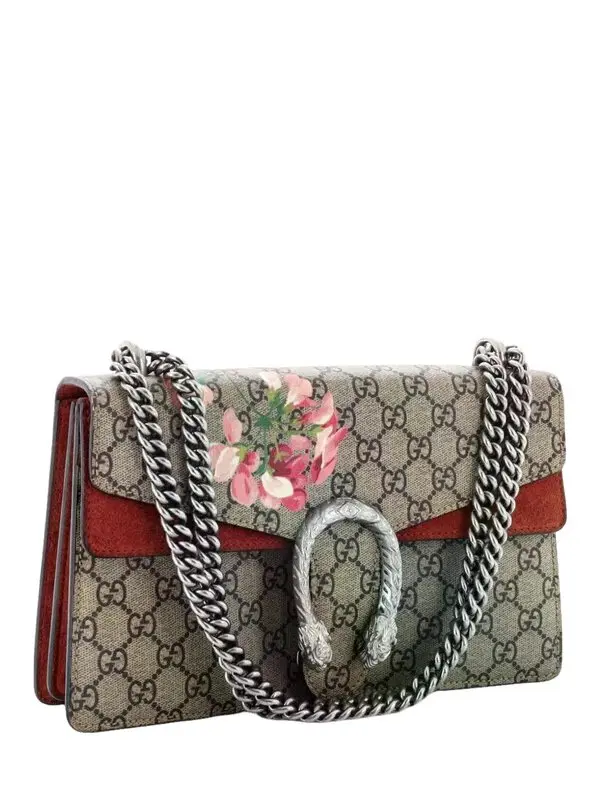 Gucci Dionysus Bag Blooms Print Gg Coated Canvas Small Shoulder Bag - Brown