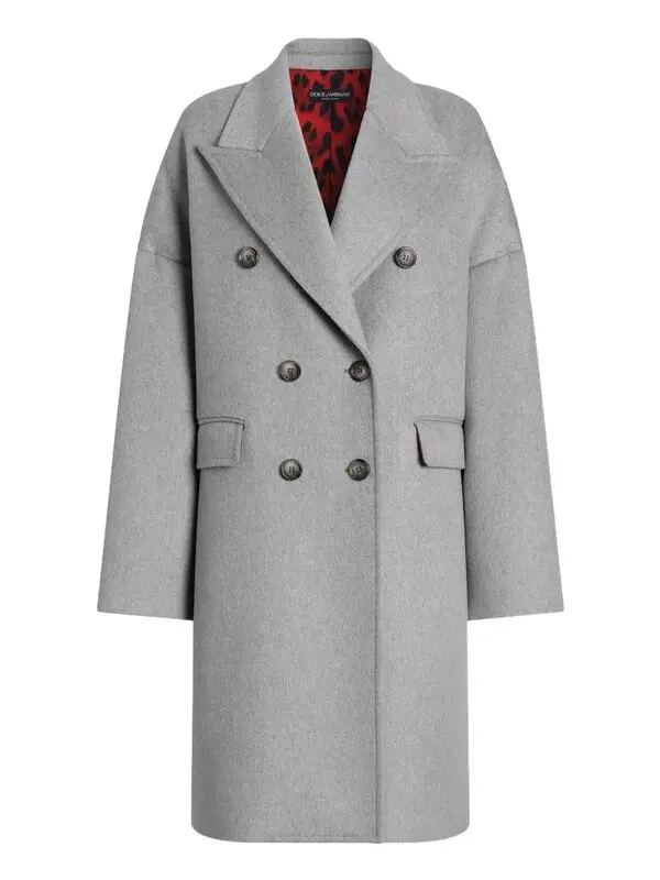 Dolce & Gabbana Double-breasted Cashmere Coat - Grey