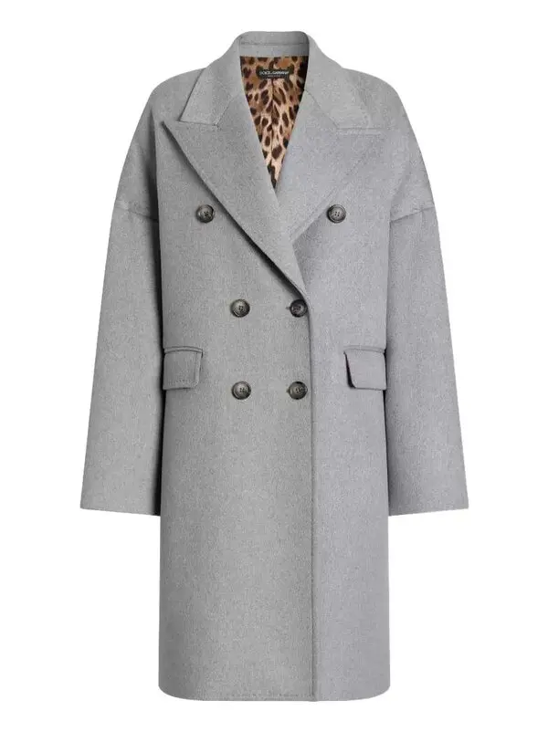 Dolce & Gabbana Double-breasted Cashmere Coat - Grey