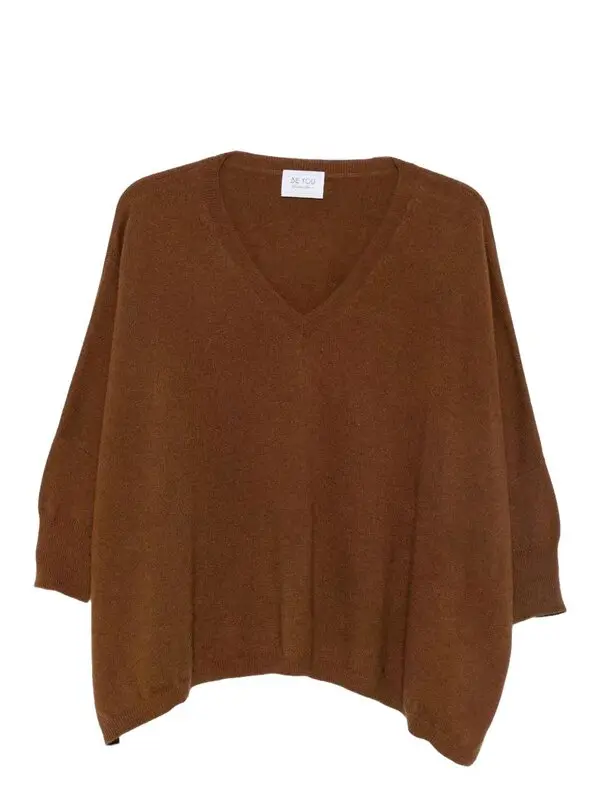 BEYOU V-neck Sweater - Brown