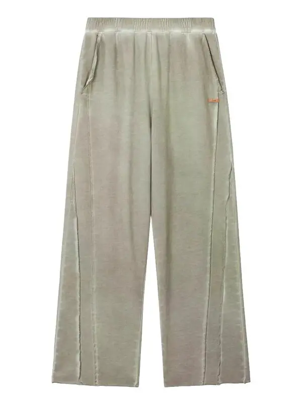 Izzue Faded Raw-edge Track Pants - Neutrals