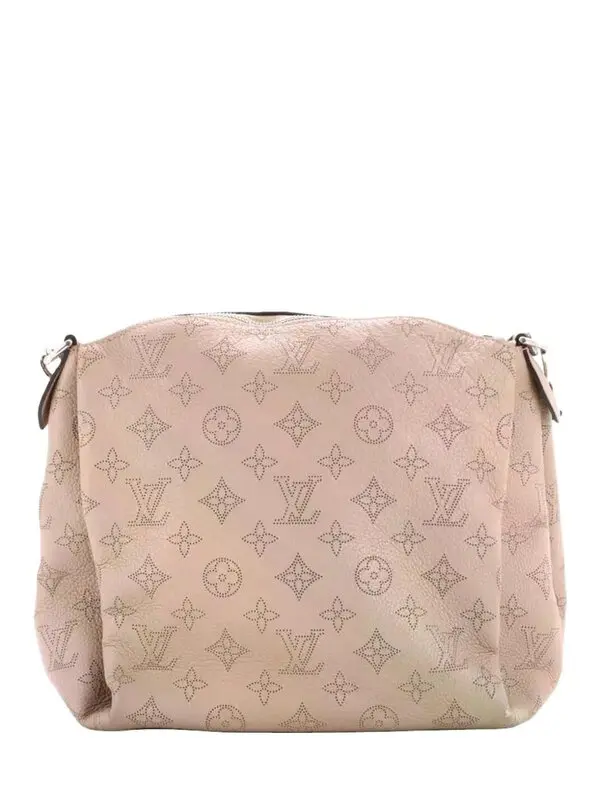 LOUIS VUITTON Babylone Handbag Mahina Leather Bb Hobo Bag - Neutrals