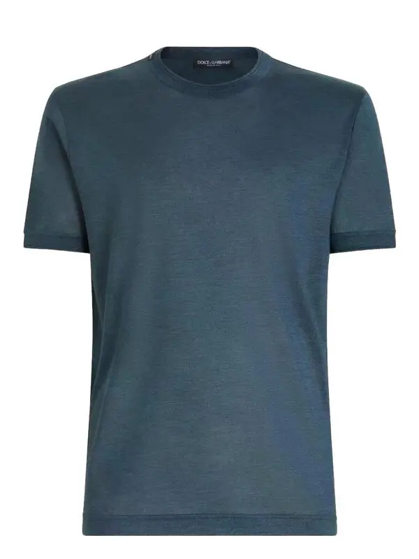 Dolce & Gabbana Silk Jersey T-shirt - Blue