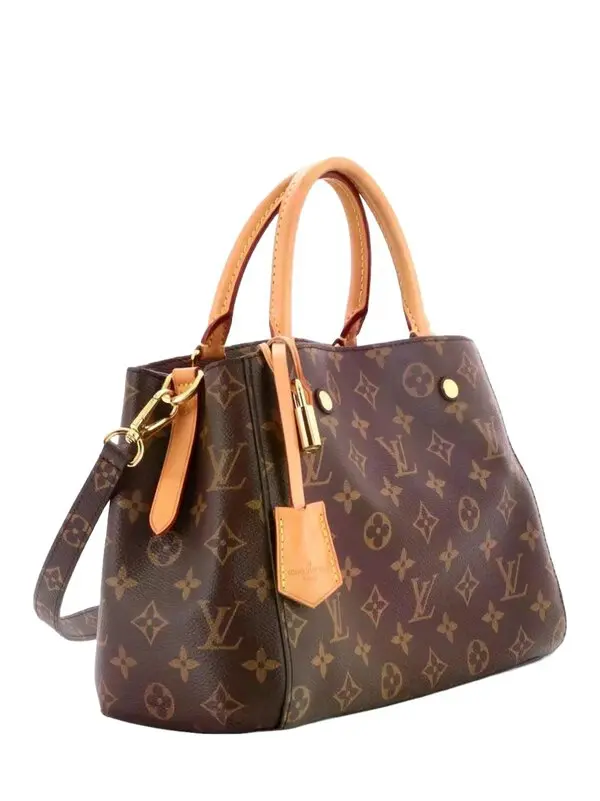 LOUIS VUITTON Montaigne Handbag Monogram Canvas Bb Satchel - Brown