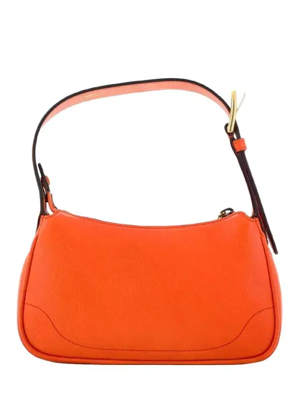 Gucci Aphrodite Leather Mini Shoulder Bag - Orange