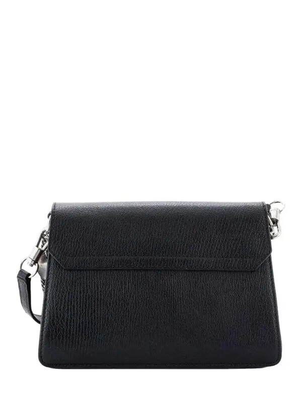 Givenchy Gv3 Flap Bag Leather Small Shoulder Bag - Black