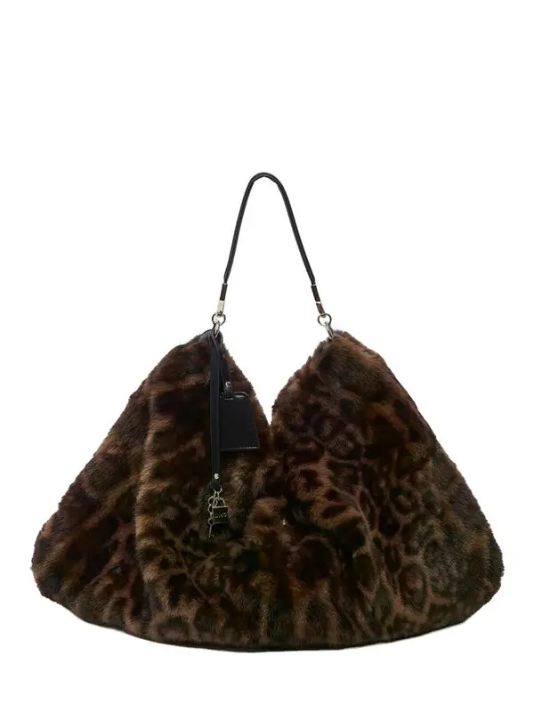 Liu Jo Large Faux Fur Bag - Brown