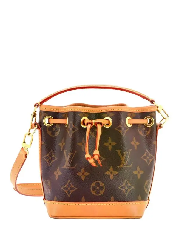 LOUIS VUITTON Noe Nm Handbag Monogram Canvas Nano Bucket Bag - Brown