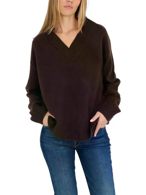 ALICE ARCHER Jake Ryan V-neck Sweater - Brown