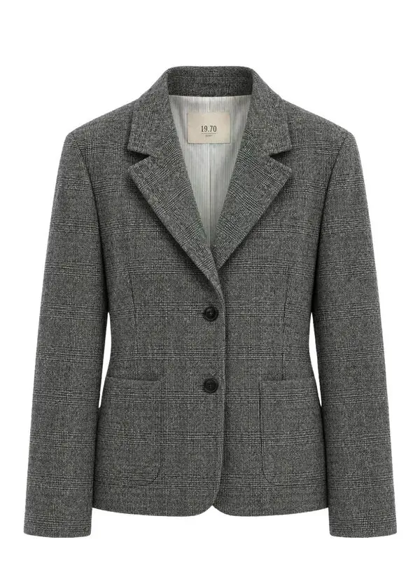 Seventy Prince Of Wales Check Blazer - Grey