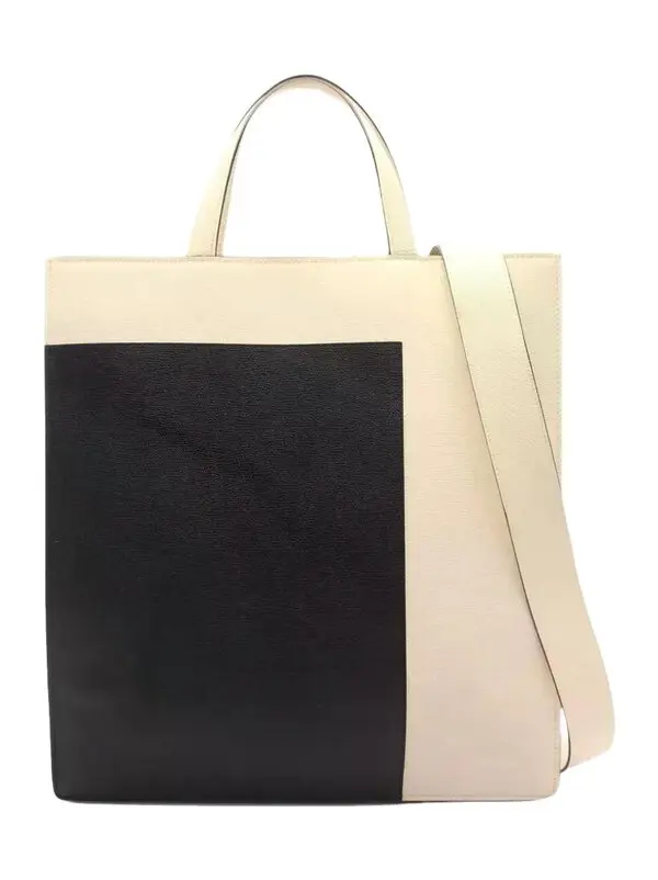 VALEXTRA VINTAGE 2000s Two-way Tote Bag - Neutrals