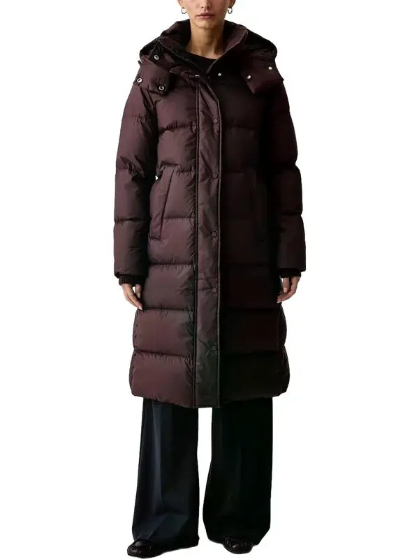 Marc O'polo Quilted Hooded Oversized Coat - Red