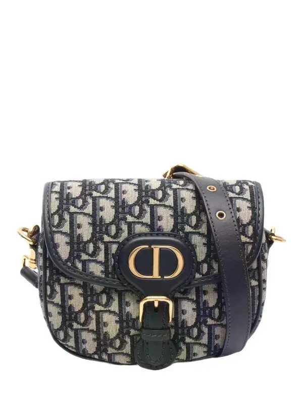 Dior 2010s Mini Bobby Oblique Cross Body Bag - Blue