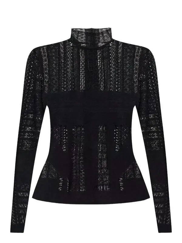 Alexander McQueen Lace Skull-motif Top - Black