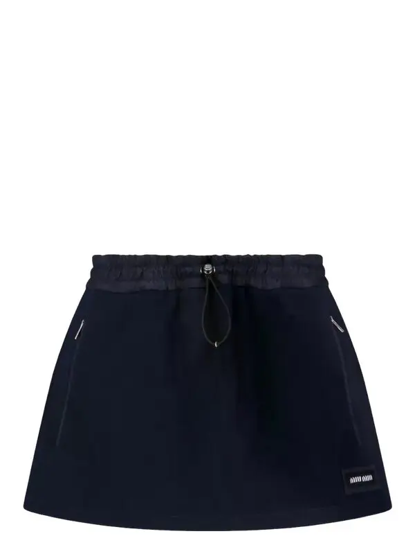 Miu Miu Cotton Fleece Miniskirt - Blue