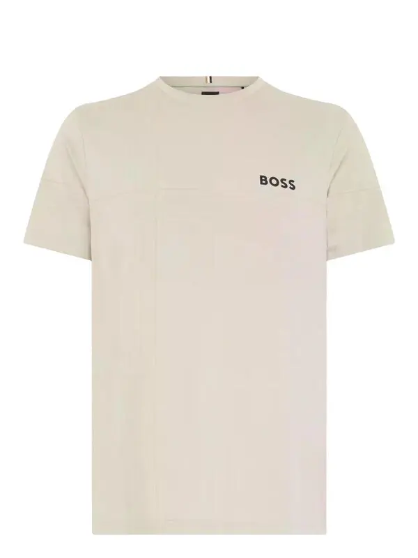 BOSS Active Stretch-jersey Slim-fit T-shirt With Moisture Management - Neutrals