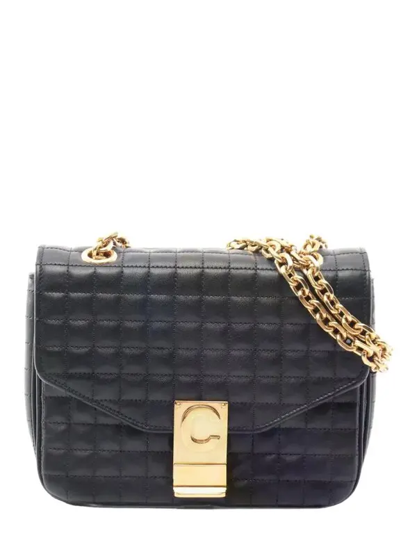 Celine 2010s Small C Shoulder Bag - Black