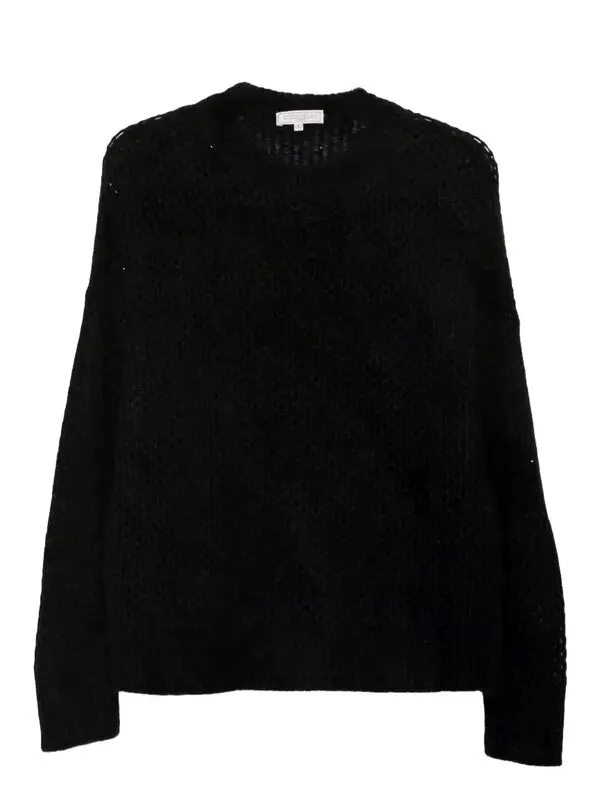Antonelli Firenze Brembana Open-knit Crew-neck Sweater - Black
