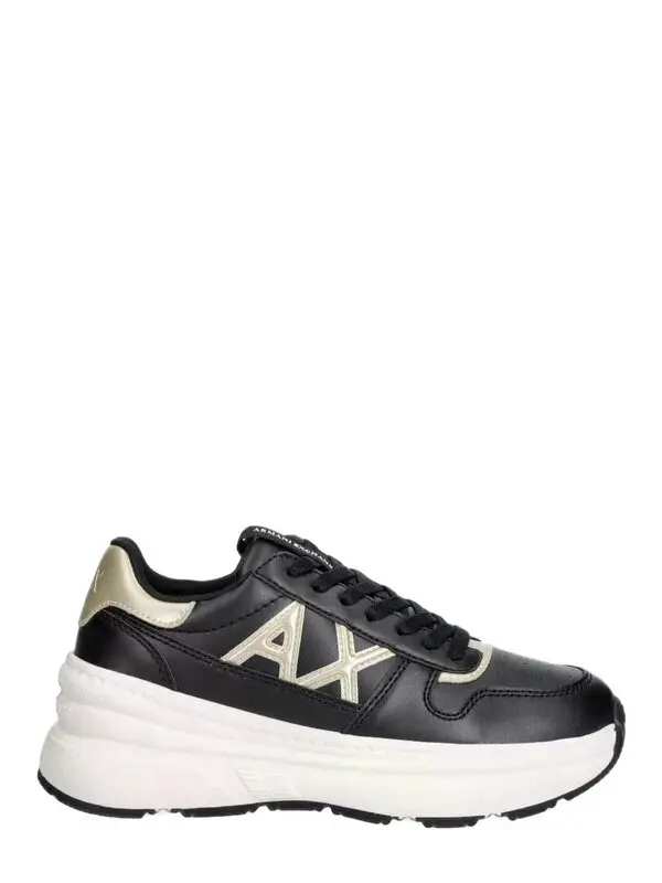 Armani Exchange Logo-patch Chunky-sole Sneakers - Black