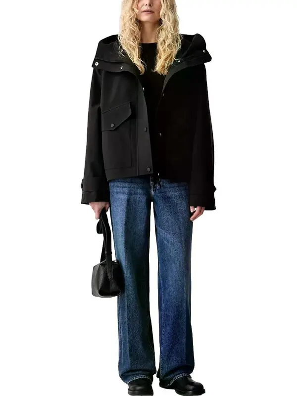 Marc O'polo X Function Hooded Flap-pocket Oversized Jacket - Black