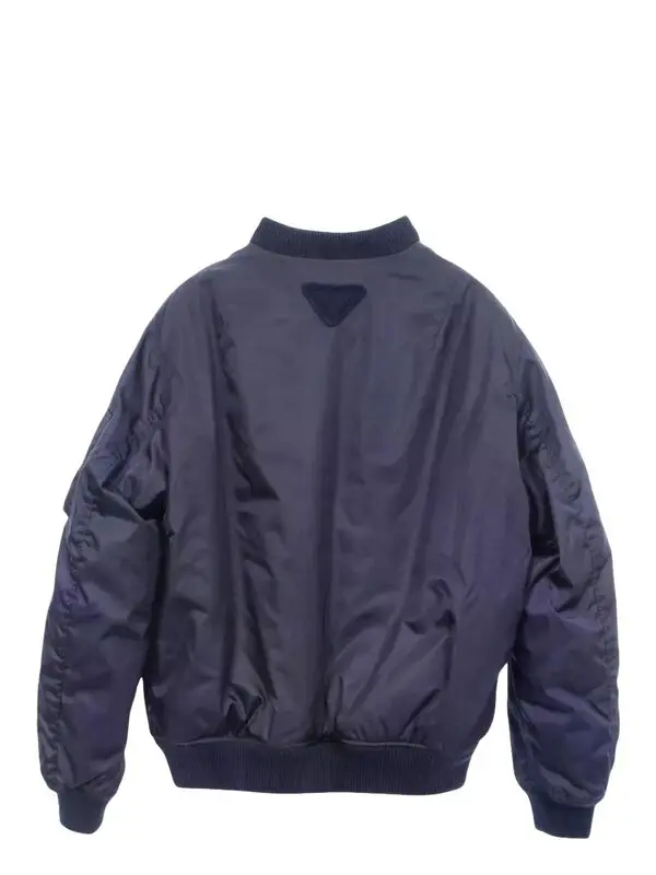 Prada 2020s Zip-up Bomber Jacket - Blue