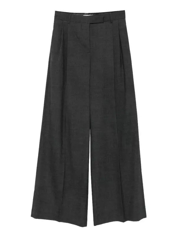 MSGM Pleated Wide-leg Trousers - Grey