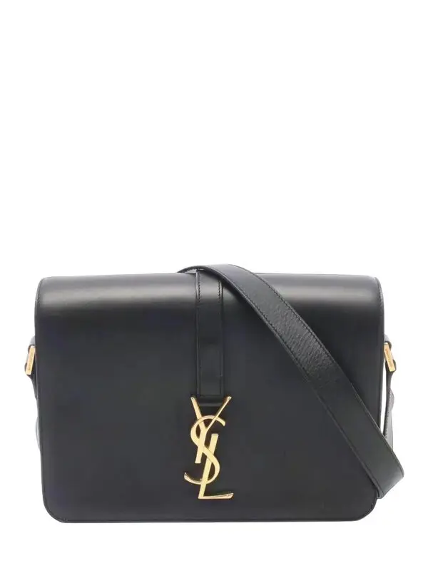 Saint Laurent 2000s Universite Leather Shoulder Bag - Black
