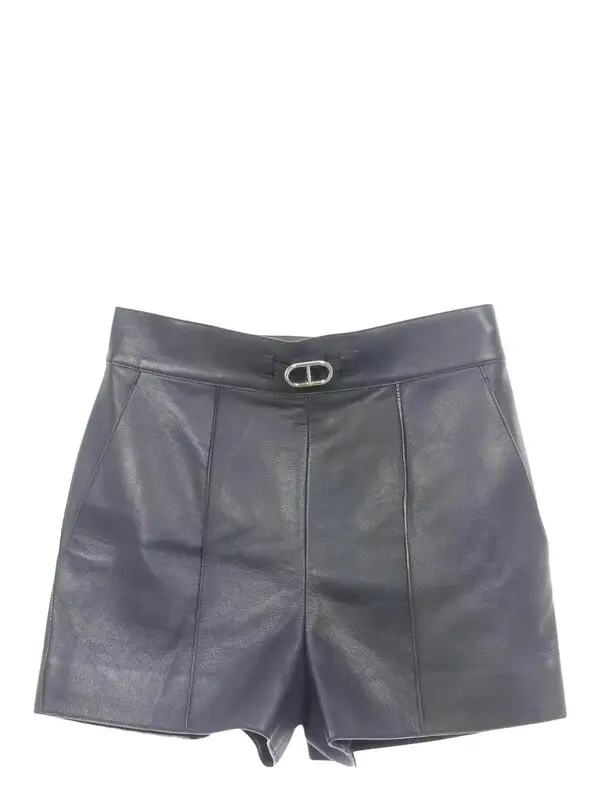 Hermès 2010s Chaîne D'ancre Leather Shorts - Blue