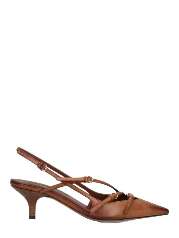 Miu Miu Buckled Slingback Pumps - Brown