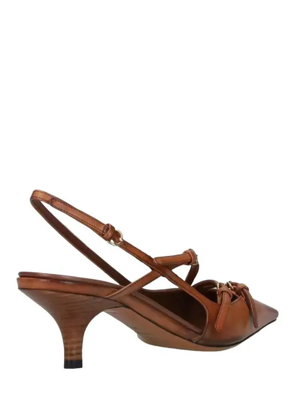 Miu Miu Buckled Slingback Pumps - Brown