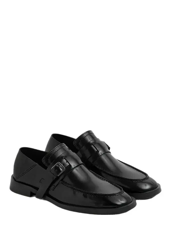 MIISTA Els Buckle-strap Loafers - Black