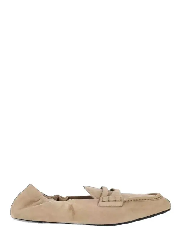 Miu Miu Ruched-detail Loafers - Neutrals
