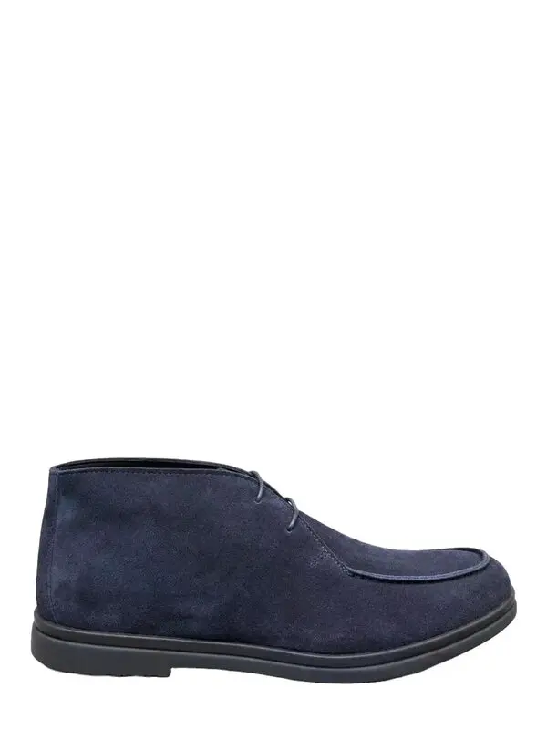 POCHE PARIS Cipele Lace-up Suede Boots - Blue