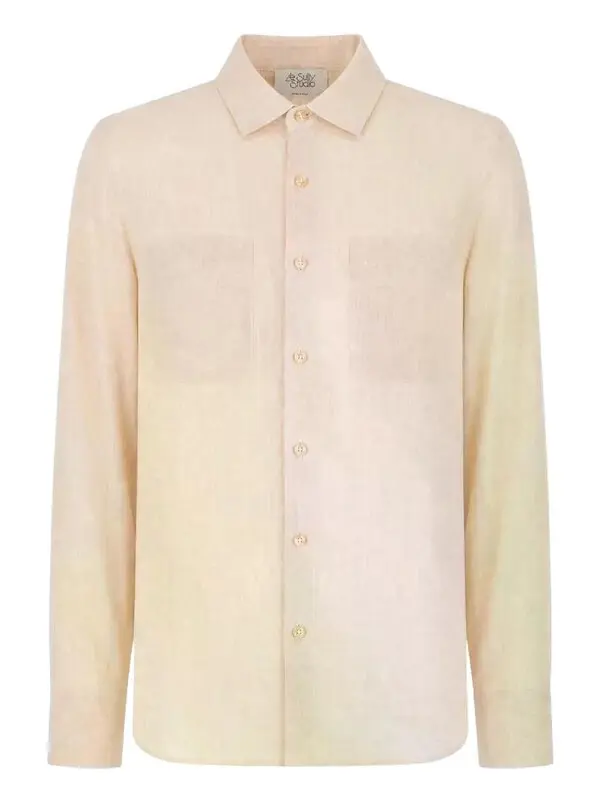 LE SULLY STUDIO Patch-pocket Long-sleeved Shirt - Neutrals