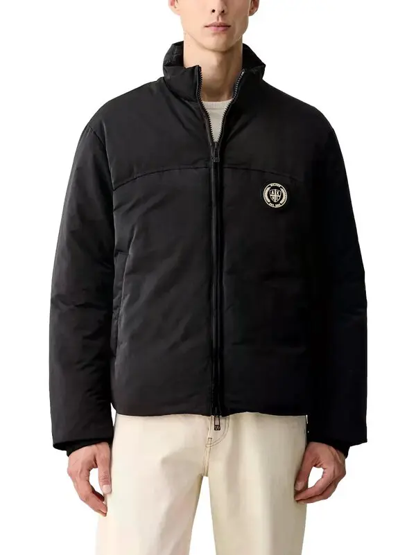 Armani Exchange Logo-patch Puffer Jacket - Black