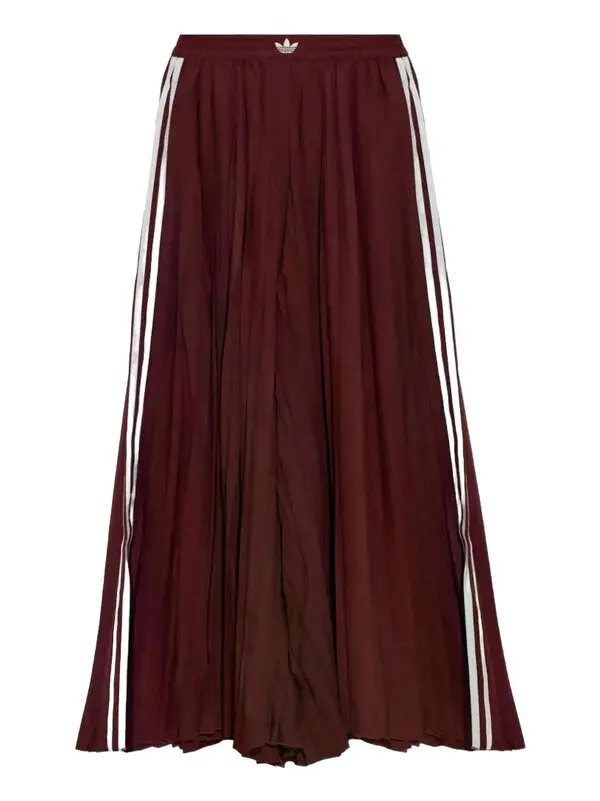 Adidas Pleated Wide-leg Track Pants - Red