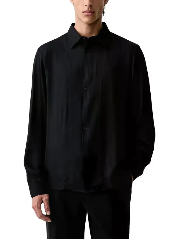 Armani Exchange Long-sleeve Button-down Shirt - Black