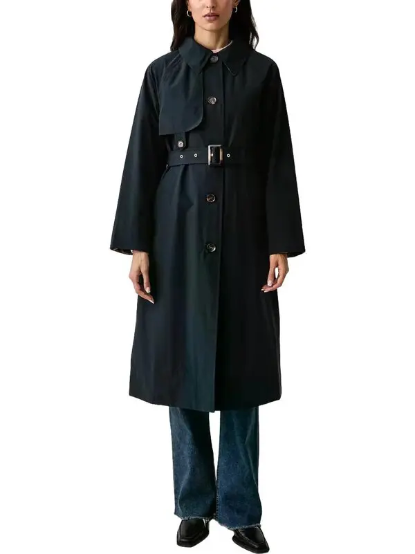 Barbour Antonella Belted Storm-flap Trench Coat - Blue