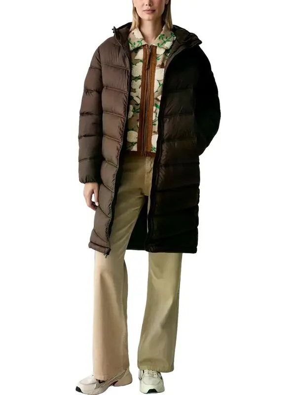 NAPAPIJRI Ega Hooded Oversized Coat - Brown