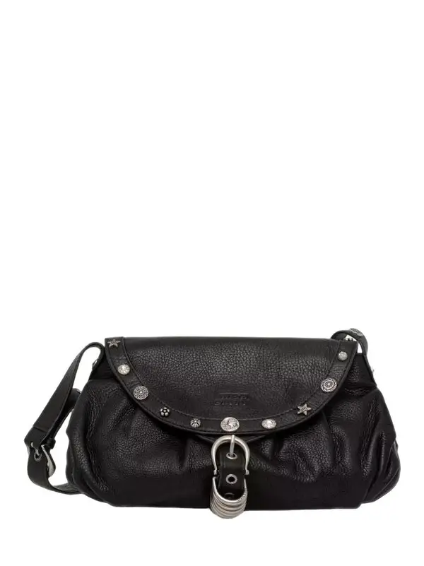 Miss Sixty Stud-embellished Buckle-detail Shoulder Bag - Black