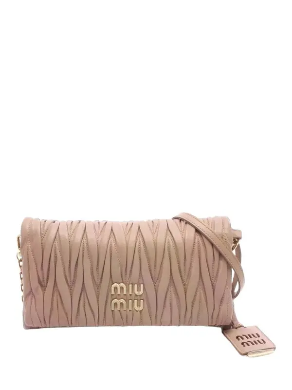 Miu Miu 2010s Matelassé Small Shoulder Bag - Neutrals