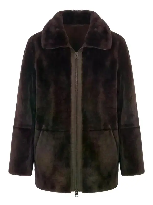 BIGARDINI Zalina Reversible Shearling Jacket - Brown